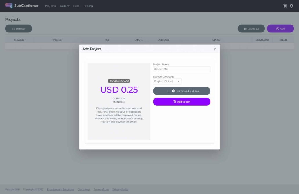 subcaptioner step 2 | Integrated Playout, Captioning & Subtitling